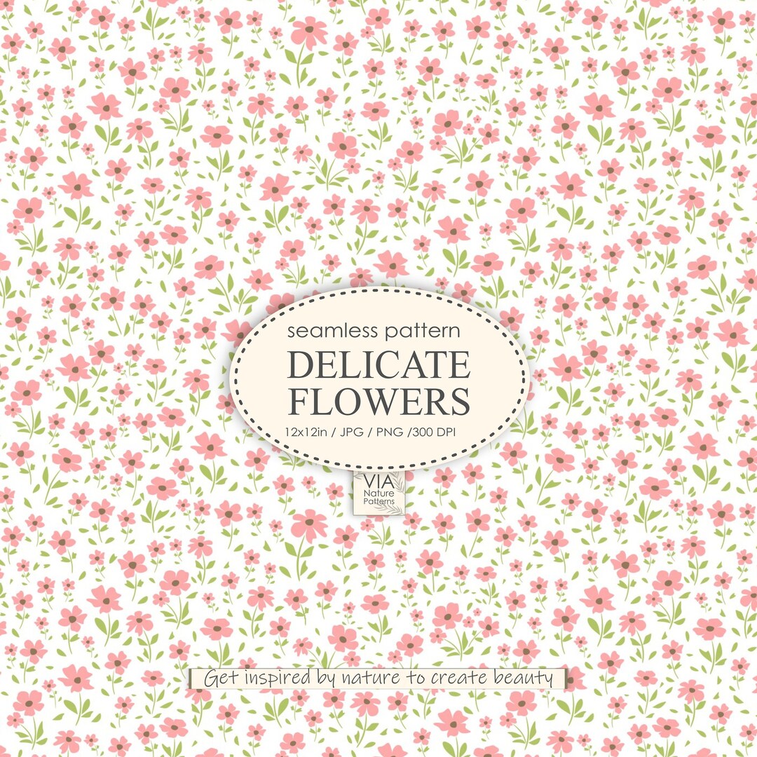Ditsy Floral Seamless Pattern, Wildflowers, Fabric Design, Vintage ...