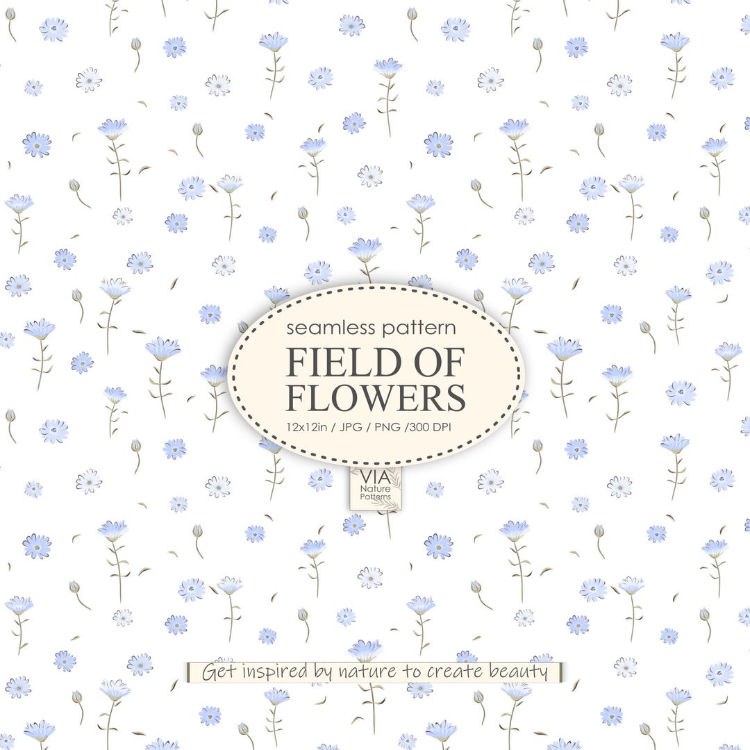 Wildflowers Seamless Pattern | Boho Floral Fabric Design Baby Print ...
