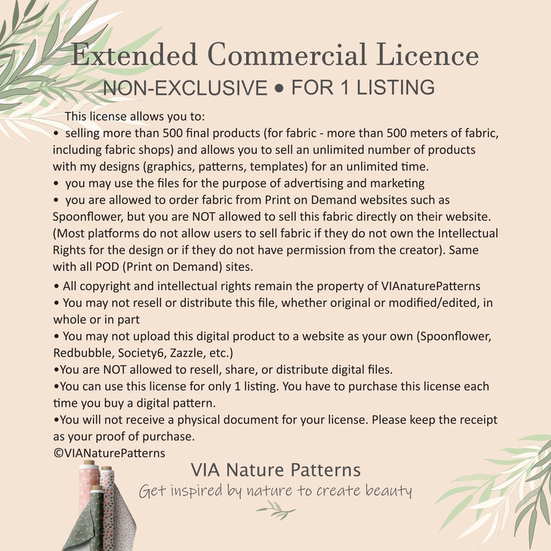 Extended Commercial License - Etsy