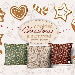 Christmas Gingerbread Seamless Pattern | Christmas Cookies | Fabric ...