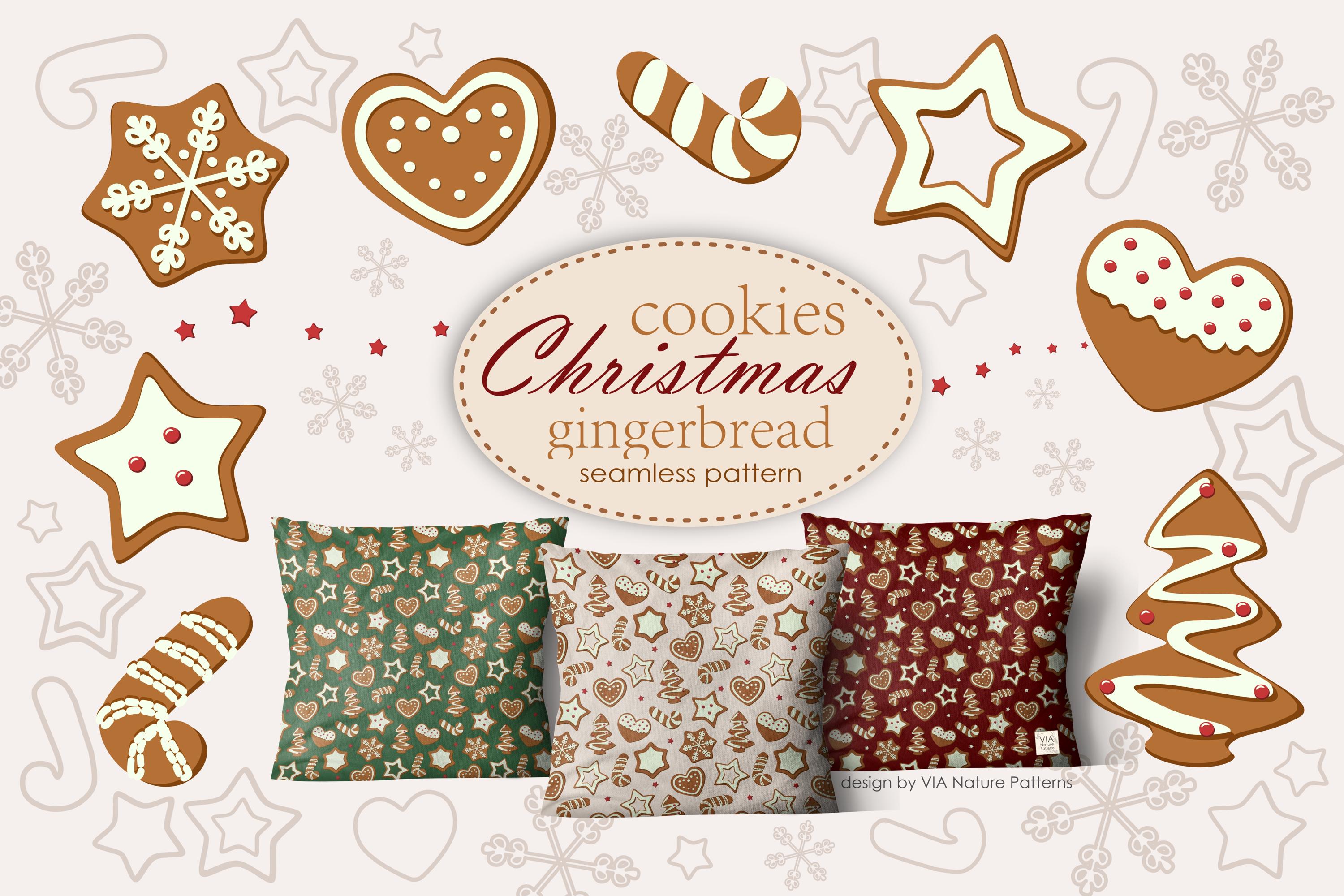 Christmas Gingerbread Seamless Pattern | Christmas Cookies | Fabric ...