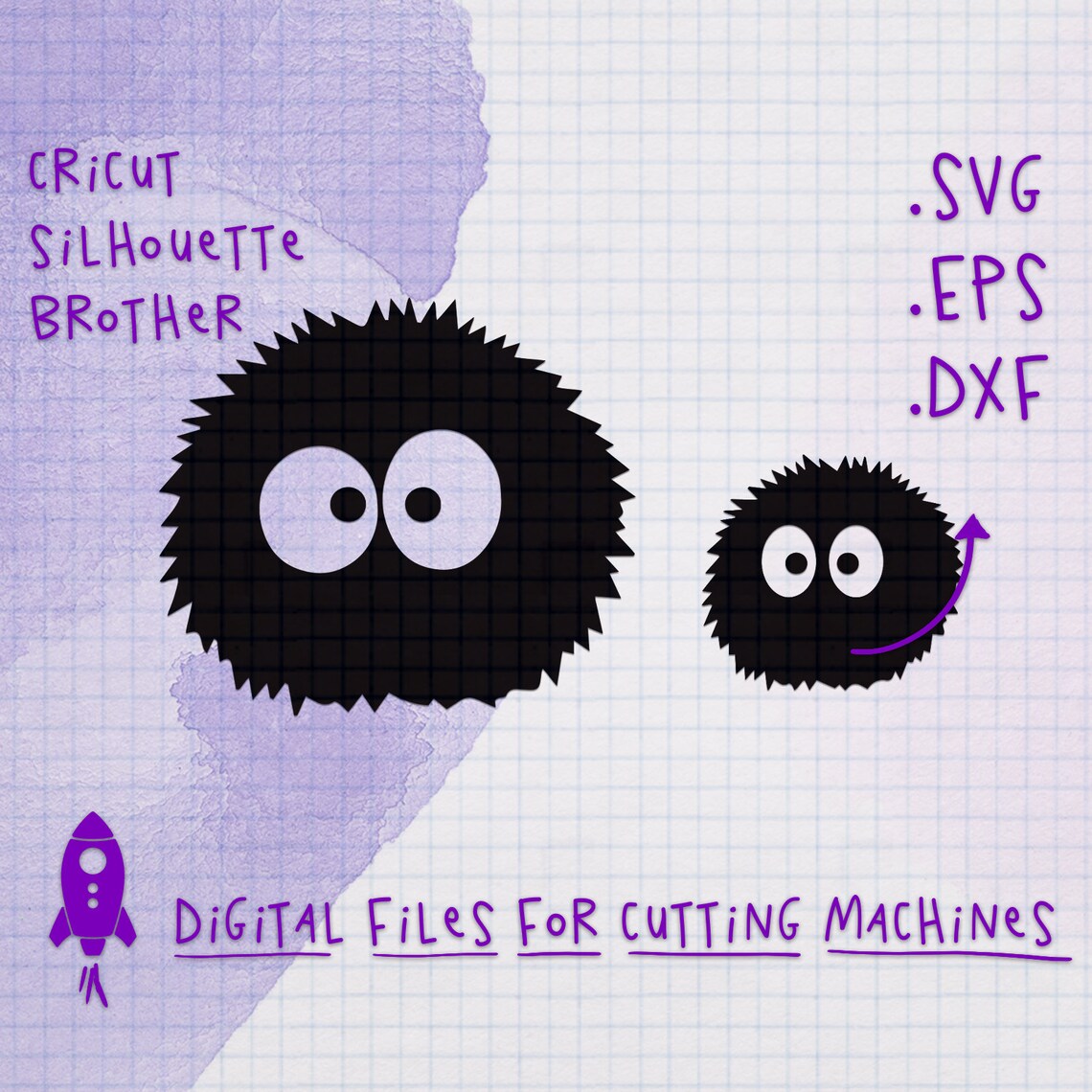 Soot Sprite Vector Cutting Files Soot Gremlins Eps Svg Dxf | Etsy