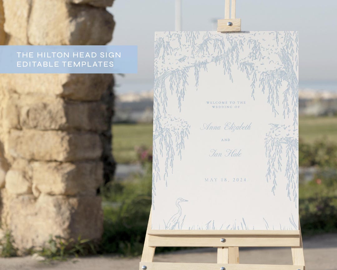 Wedding Sign Template, Lowcountry Welcome Sign, Best Seller, Southern ...