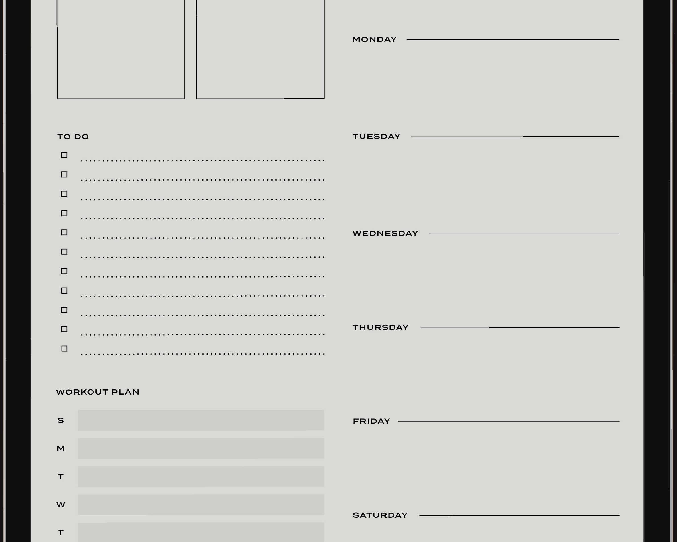 Digital Weekly Planner, iPad Minimalist Planner, Tablet Weekly Plan ...