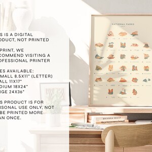 National Parks Alphabet Art Print: Nature Nursery Decor (digital ...