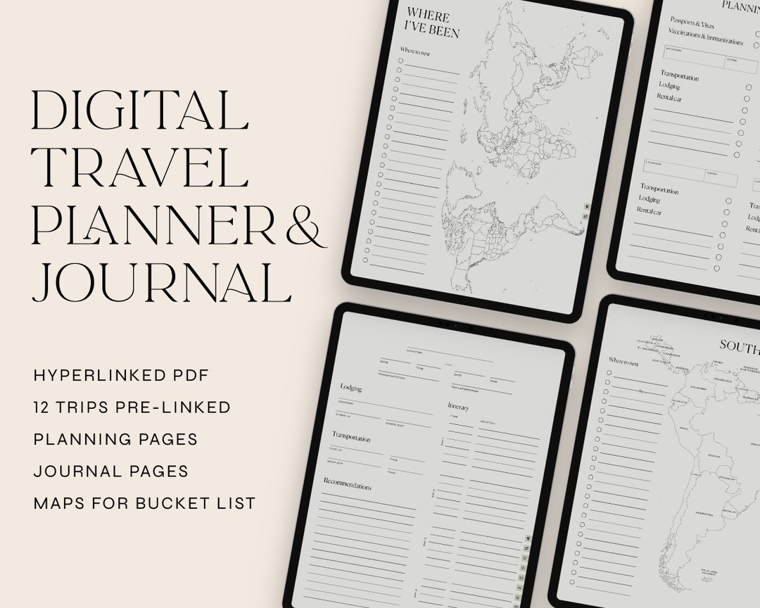 Interactive Travel Planner Journal: Trip Itinerary, Bucket Lists ...