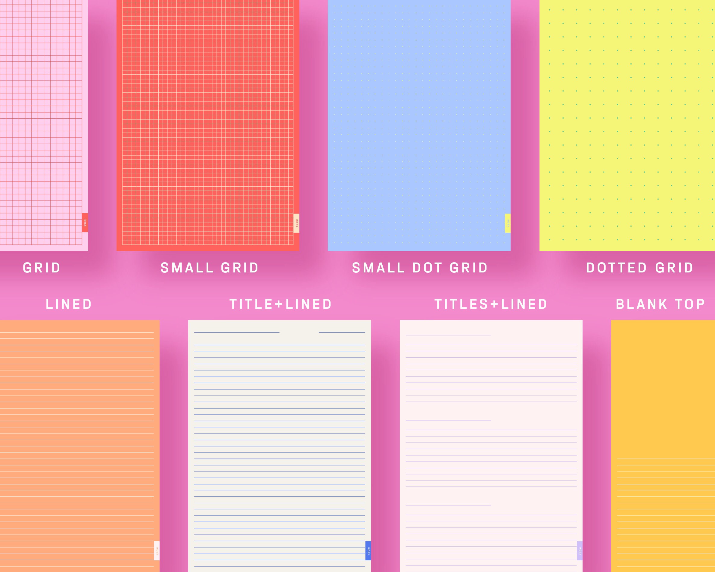 Bright Colorful Digital Notebook Paper: 20 Styles (digital Download) - Etsy