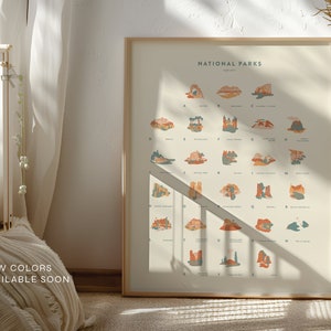 National Parks Alphabet Art Print: Nature Nursery Decor (digital ...