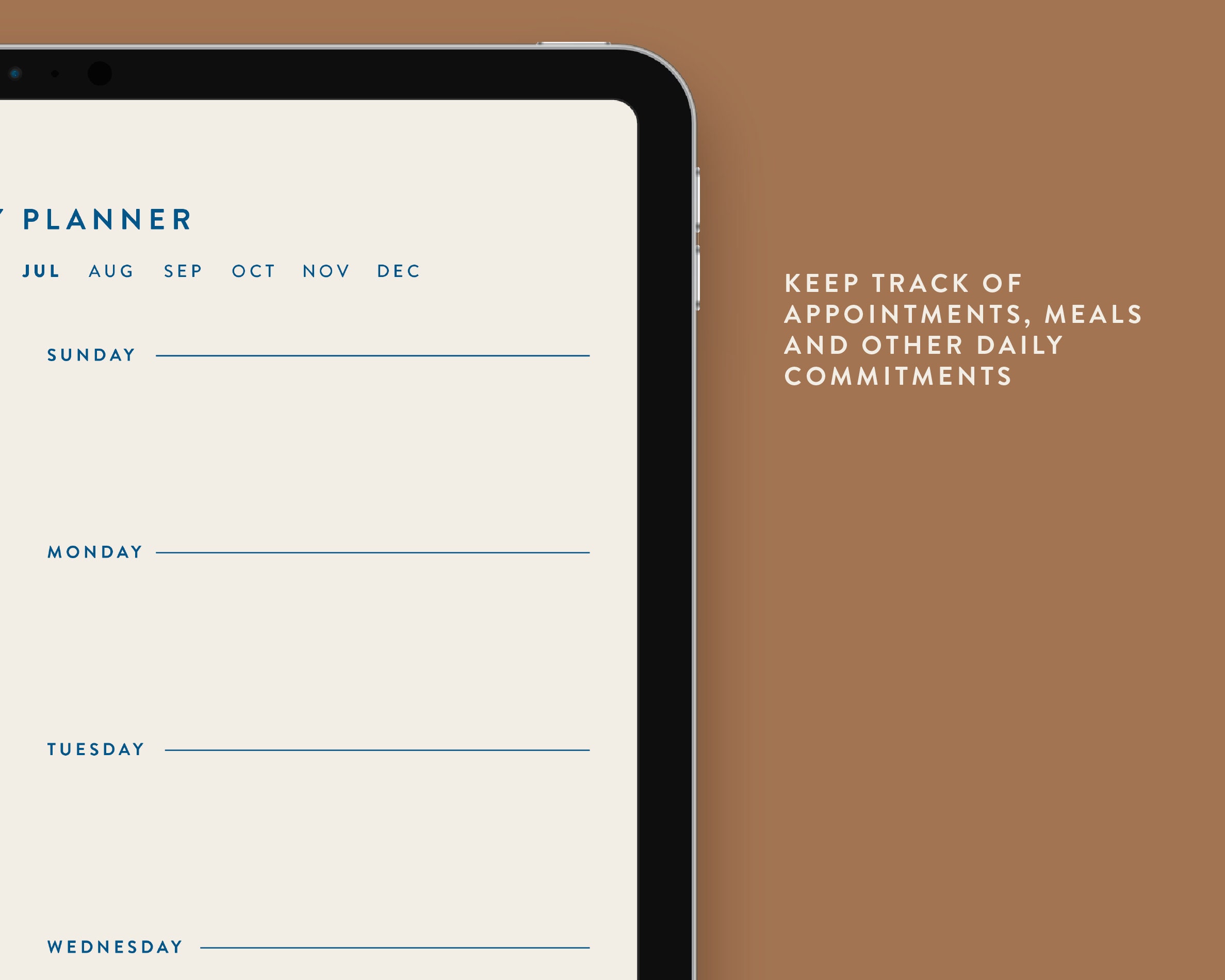 Minimalist Digital Weekly Planner, iPad Week Planner, Tablet Planner ...