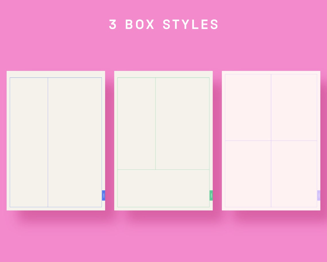 Bright Colorful Digital Notebook Paper: 20 Styles (digital Download) - Etsy