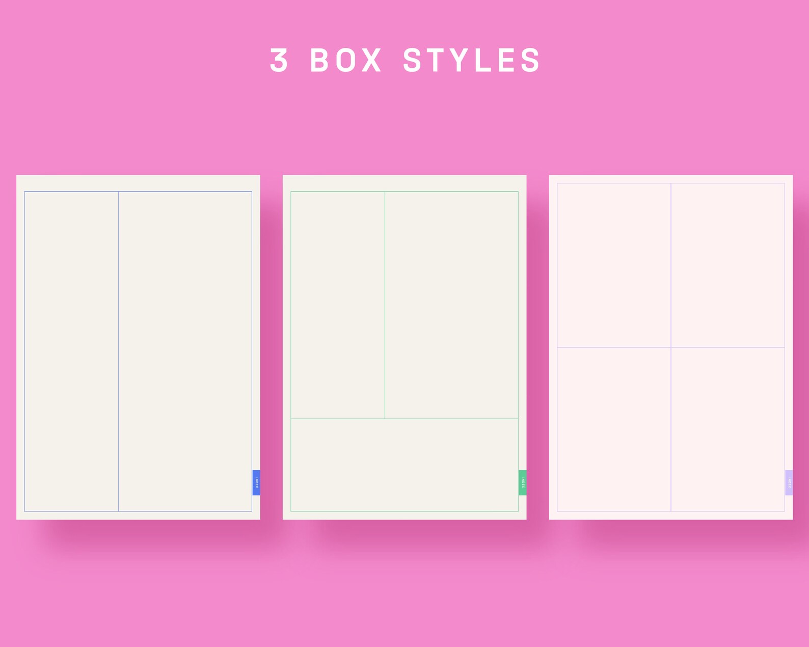 Bright Colorful Digital Notebook Paper: 20 Styles (hyperlinked PDF) - Etsy
