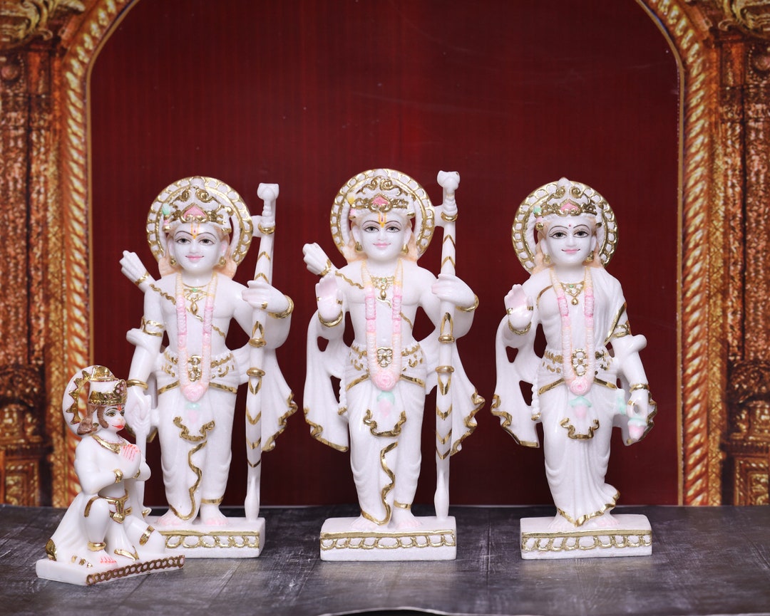 Ramdarbar Statue in Marble,big Ram Ji Family Statue, Lord Rama Laxman ...