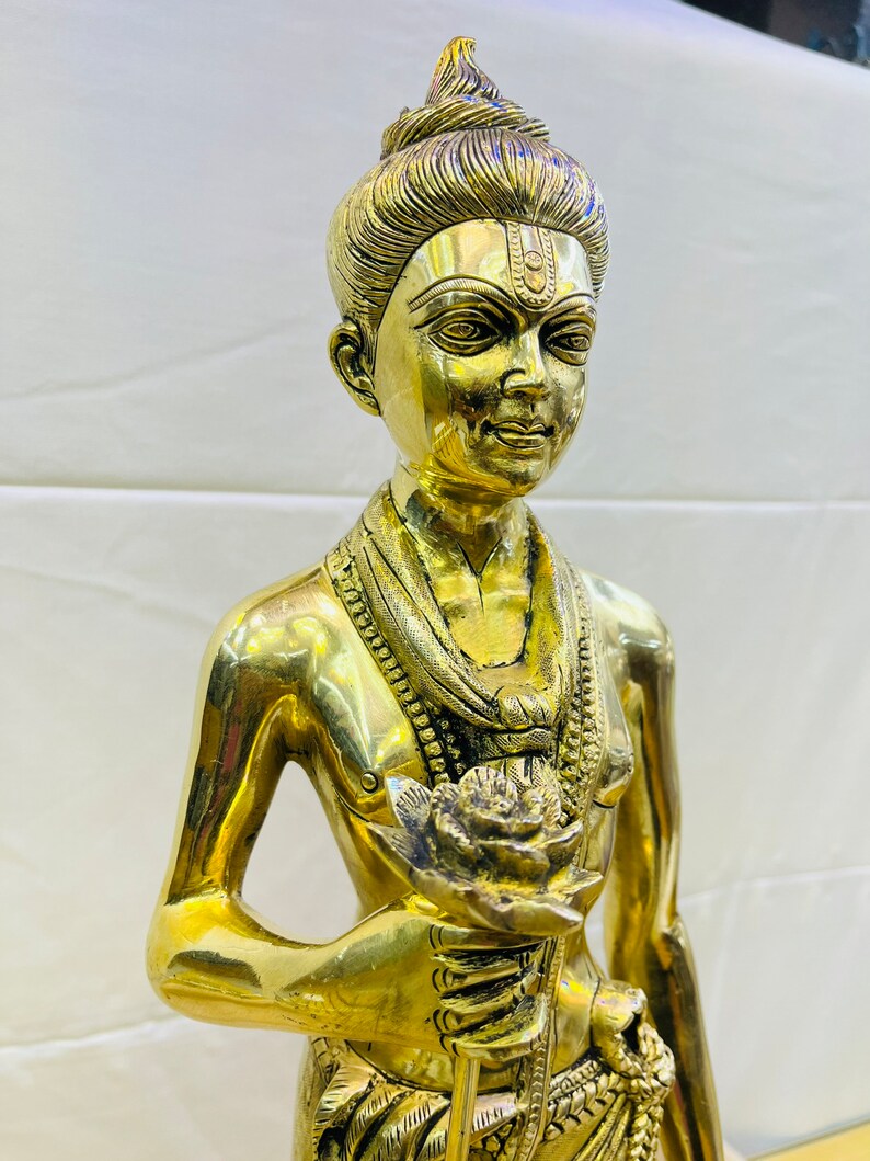 Brass Neelkanth Varni Statue: Swaminarayan Idol for Home Temple - Etsy