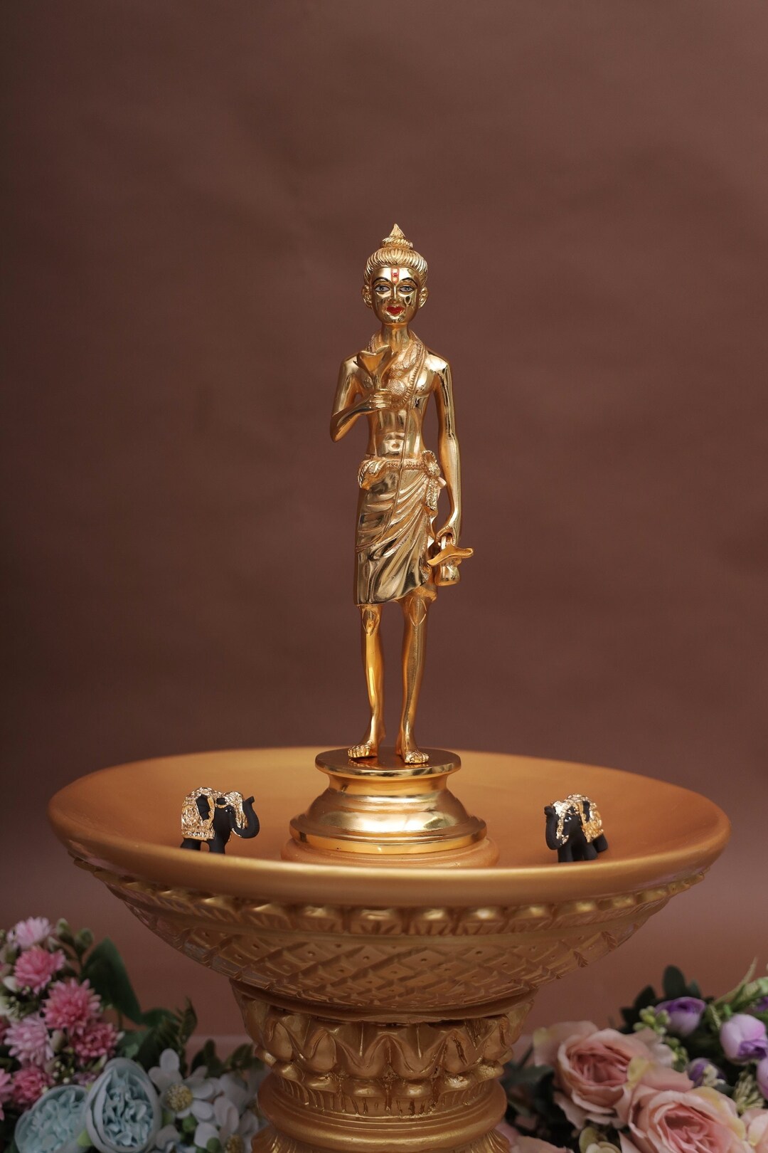 Golden Brass Neelkanth Varni Idol For Home Tample Gold Neelkanth Varni