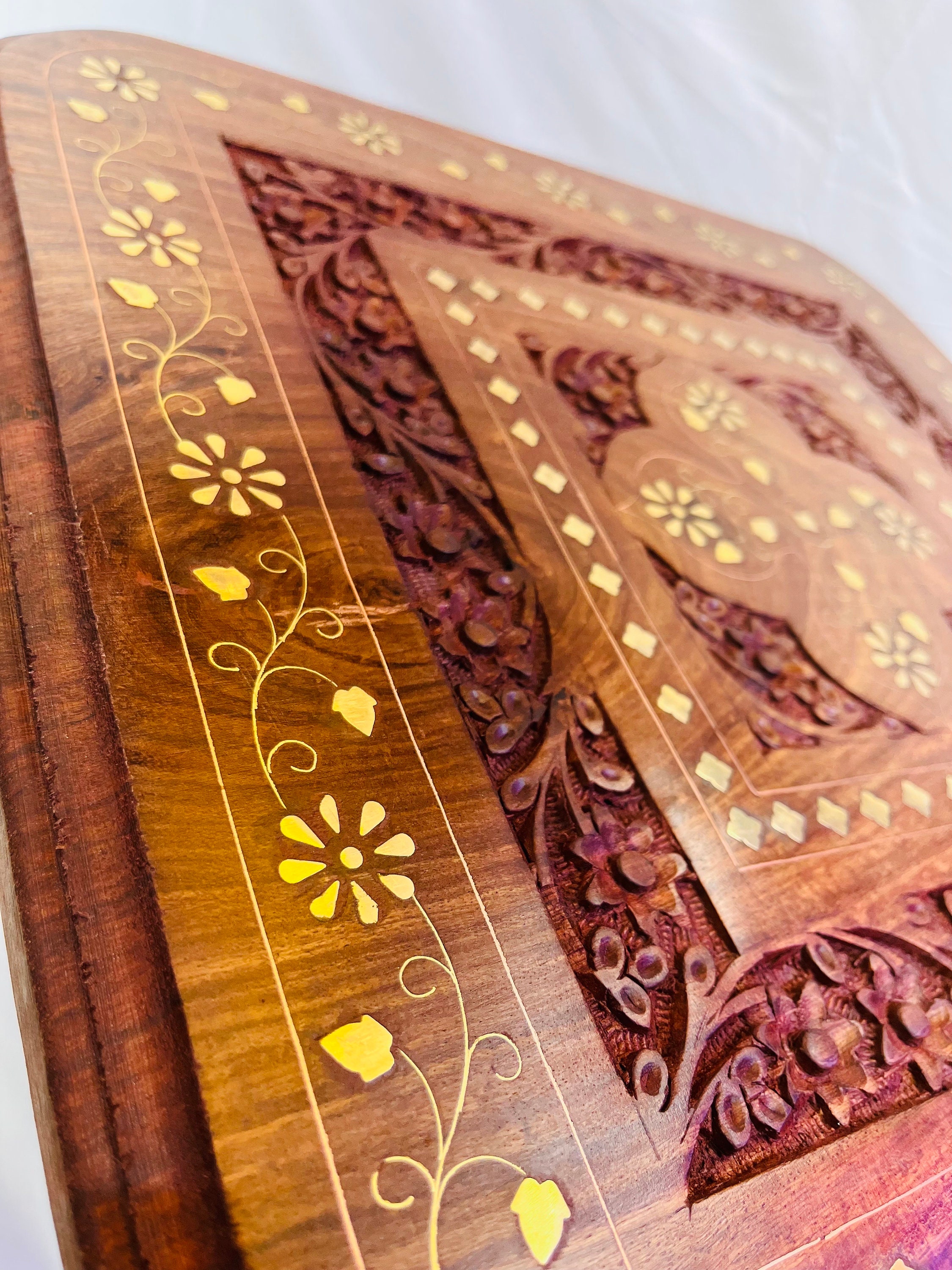 Wooden Indian Chowki Bajot Low Table Handmade Design Bed Table Home ...