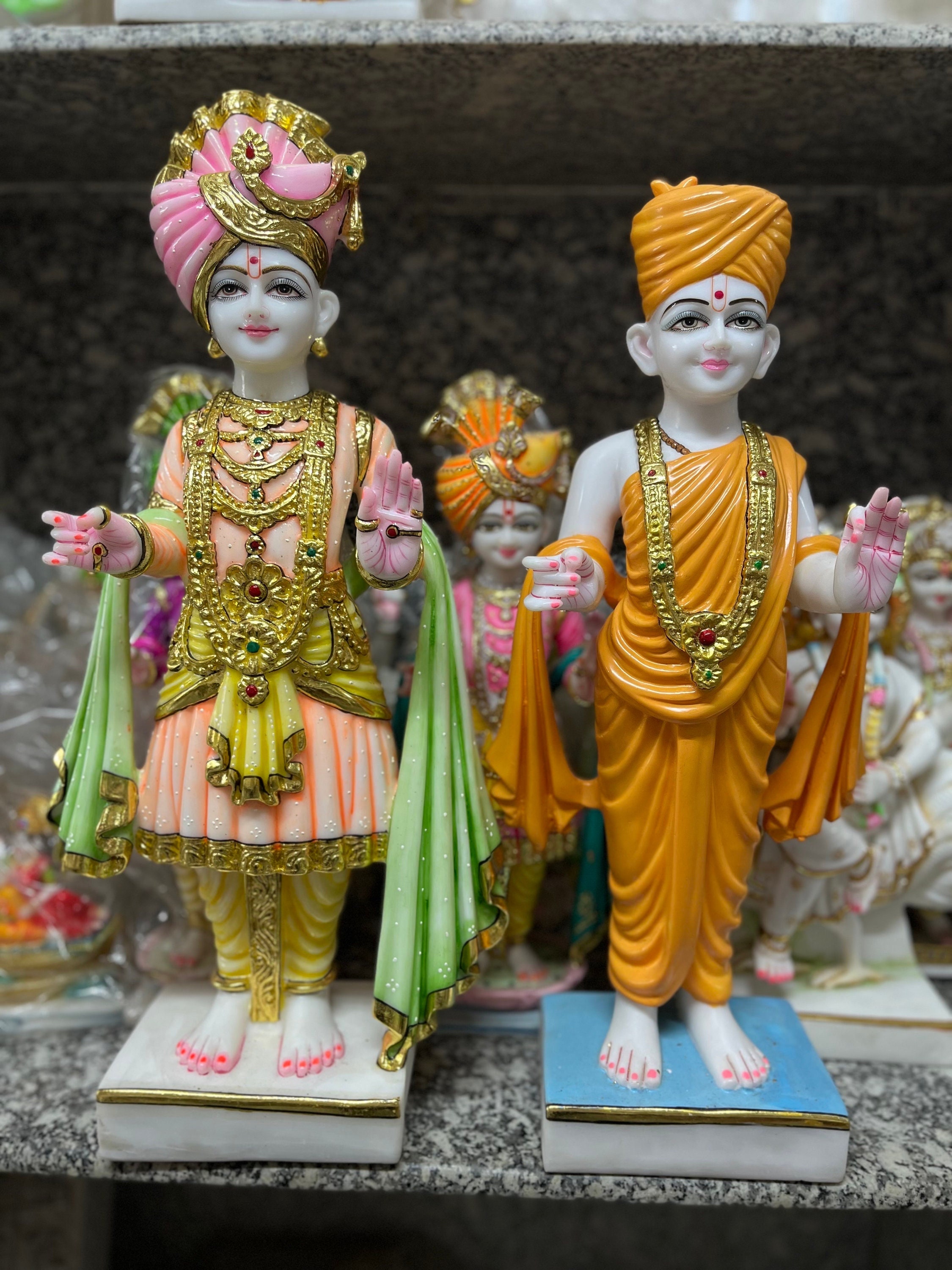 Swaminarayan Statue - Culture Marble Akshar Purshottam Figurine ...