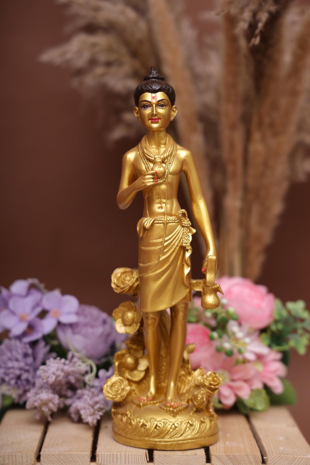Golden Brass Neelkanth Varni Idol For Home Tample Gold Neelkanth Varni