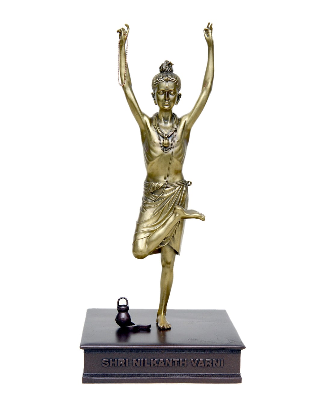 Neelkanth Varni Golden Brass Idol for Home Tample,swaminarayan Statues ...