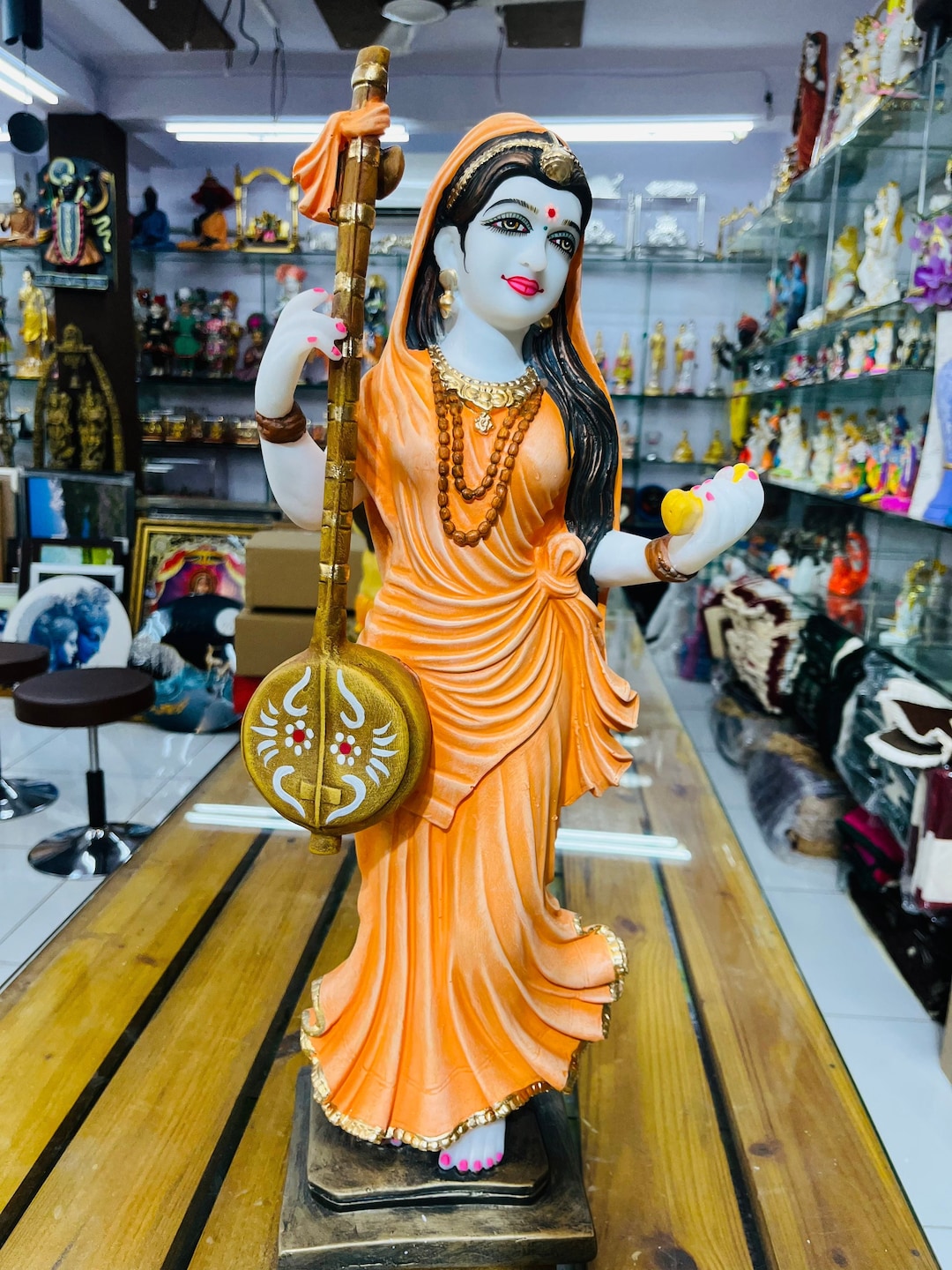 Meera Bai Statue, 24" Inches Mira Bai Sculpture in Reform Marble ...