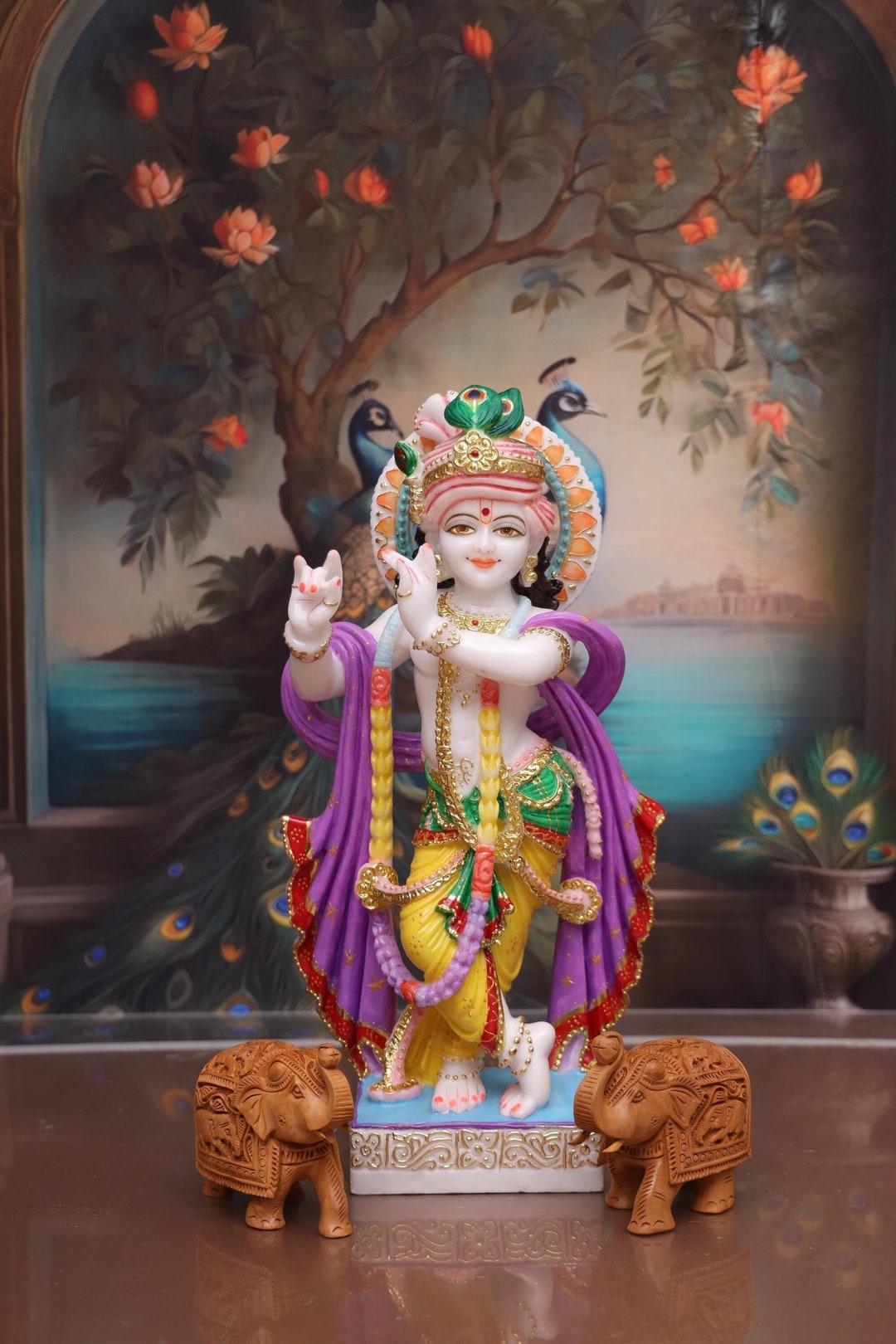 Krishna Statue,dust Marble Lord Krishna Idol, Sculpture Krishan With ...