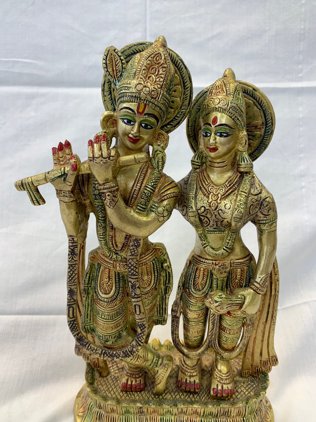 Radha Krishna Brass Statue, Radha Krishna Brass Small Idol,brass Lord ...