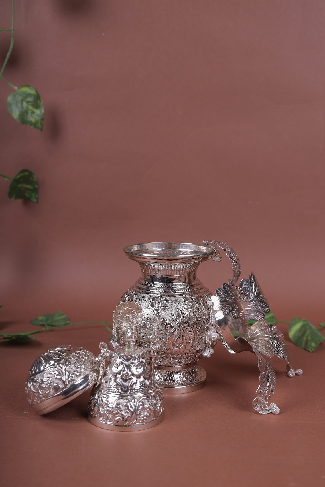 Mangal Kalsh,coconut Lota Set,german Coconut Lota Set,antiquelota With ...