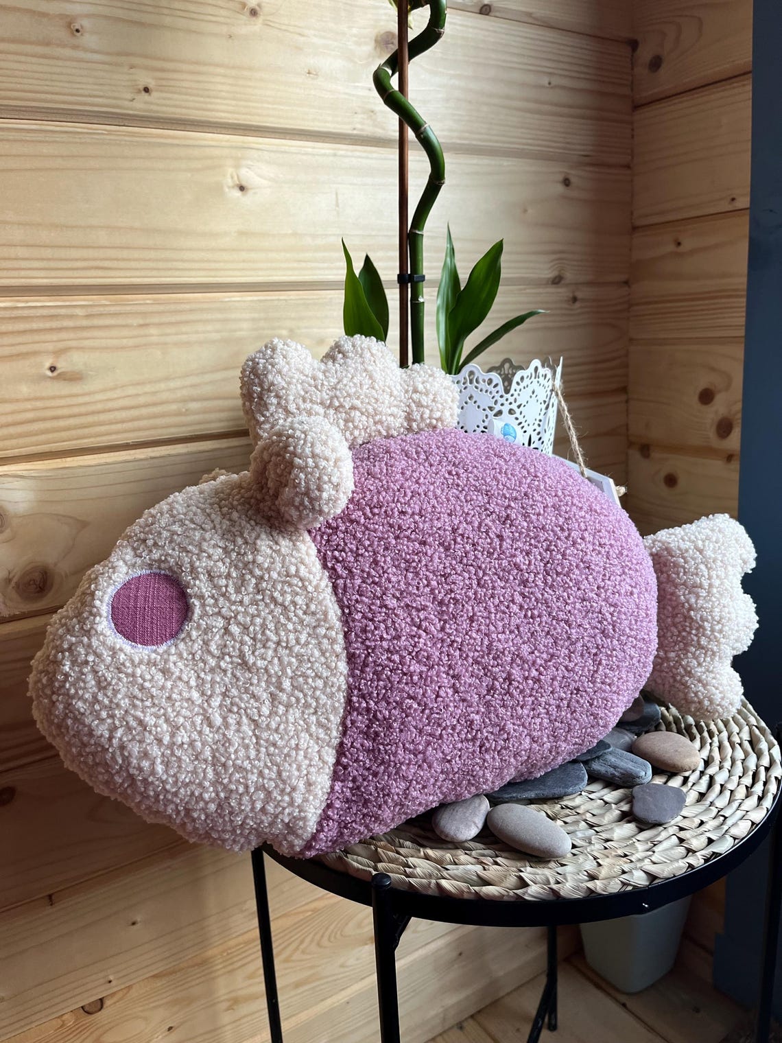Teddy-fish Shaped Cushion, Sofa Decor, Gift for Anyone, Head Rest ...