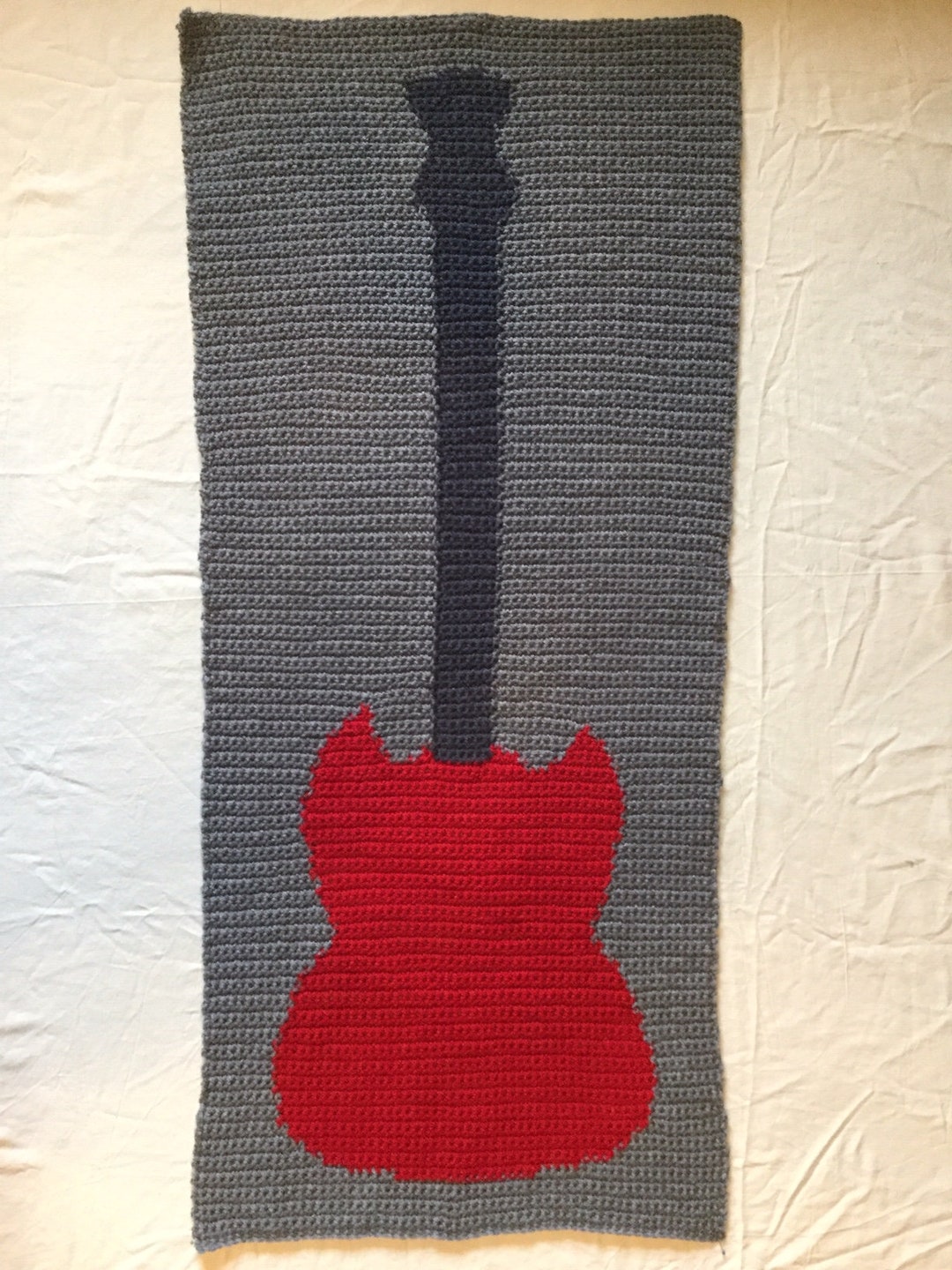 Guitar SG Style Crochet Graphgan Pattern Single Crochet Chart and ...