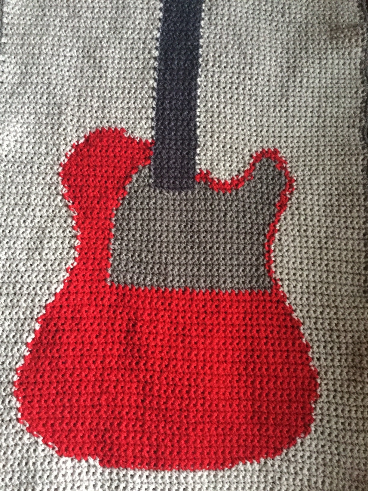 Guitar Telecaster Crochet Graphgan Pattern Single Crochet Chart and ...