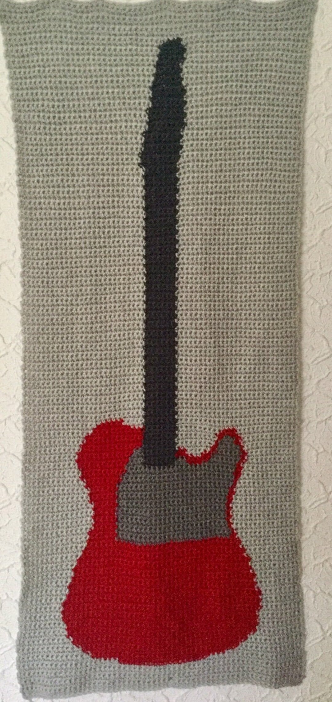 Guitar Telecaster Crochet Graphgan Pattern Single Crochet Chart and ...