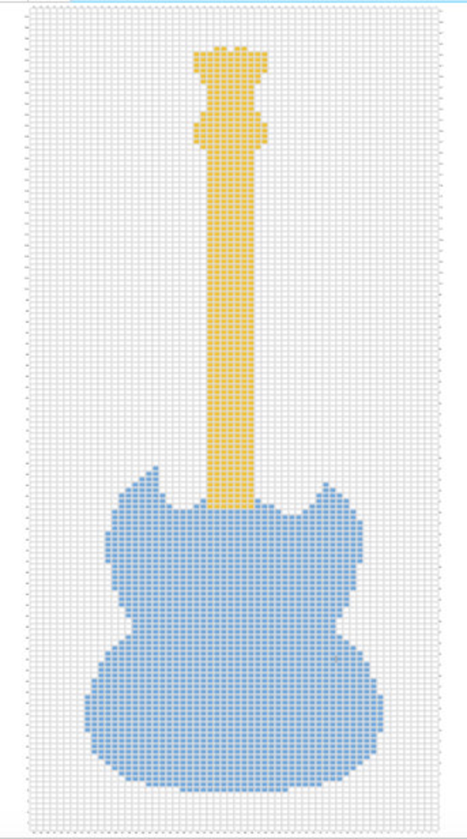 Guitar SG Style Crochet Graphgan Pattern Single Crochet Chart and ...