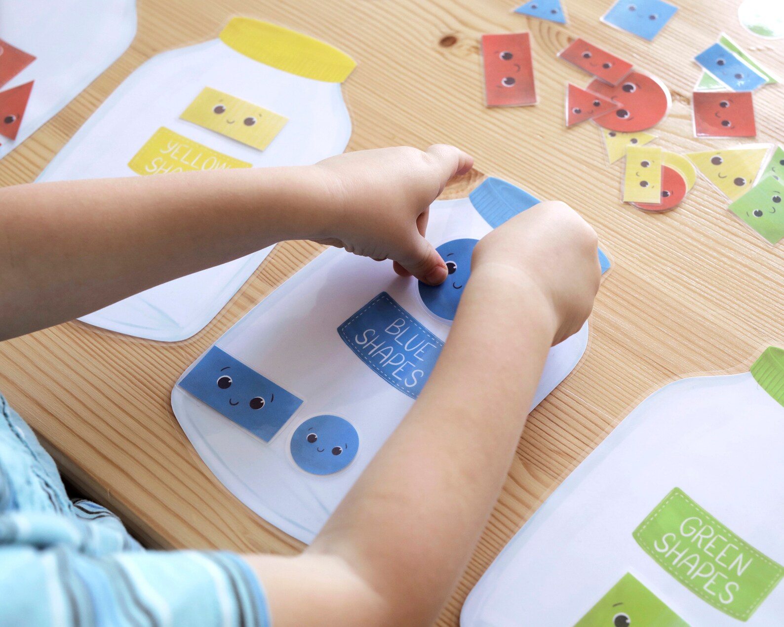 Sorting by Color Shape and Size Jars Printable Preschool | Etsy