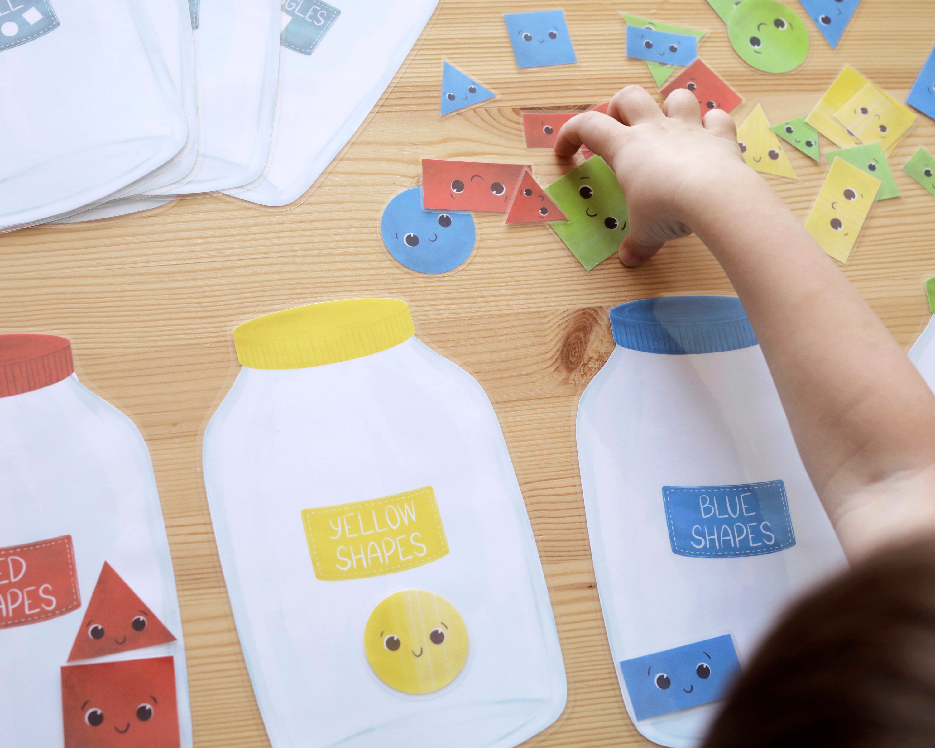 Sorting by Color Shape and Size Jars Printable Preschool | Etsy