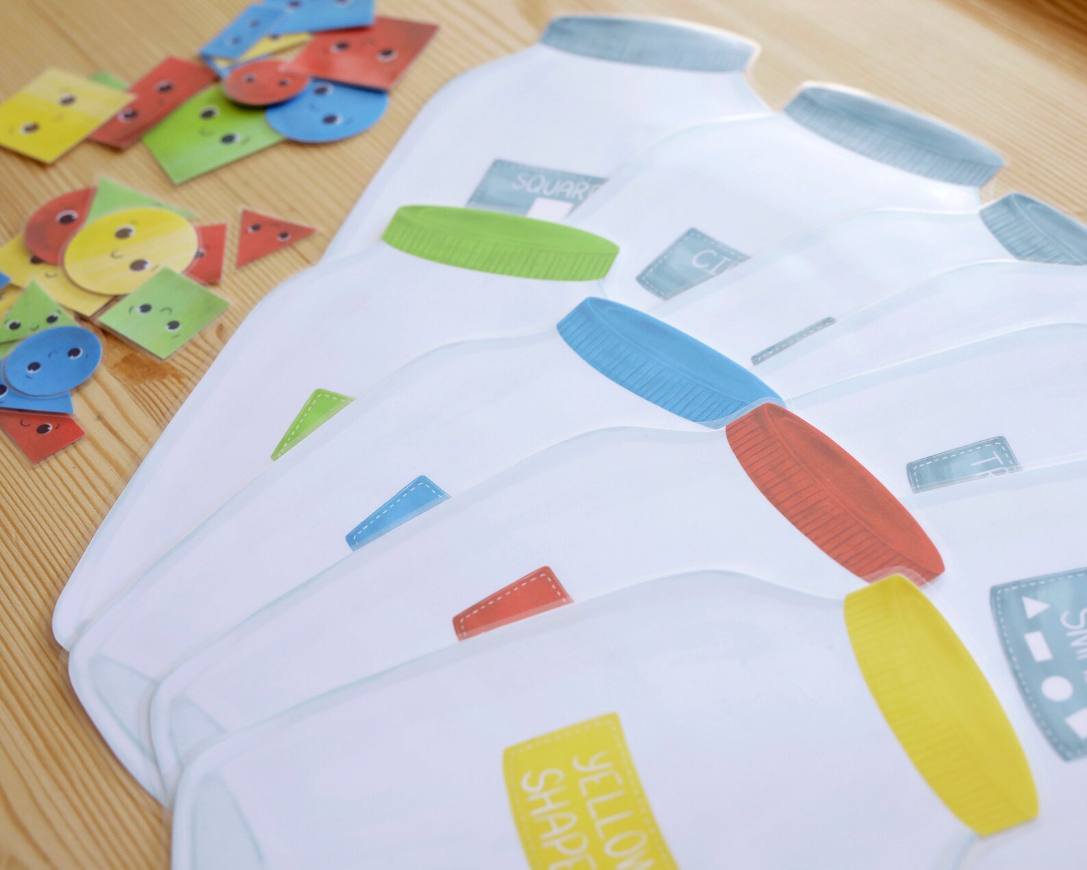 Sorting by Color Shape and Size Jars Printable Preschool | Etsy