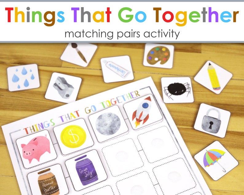 Things That Go Together Printable Activity Toddler Busy Book Etsy things-that-go-together-printable-activity-toddler-busy-book-etsy