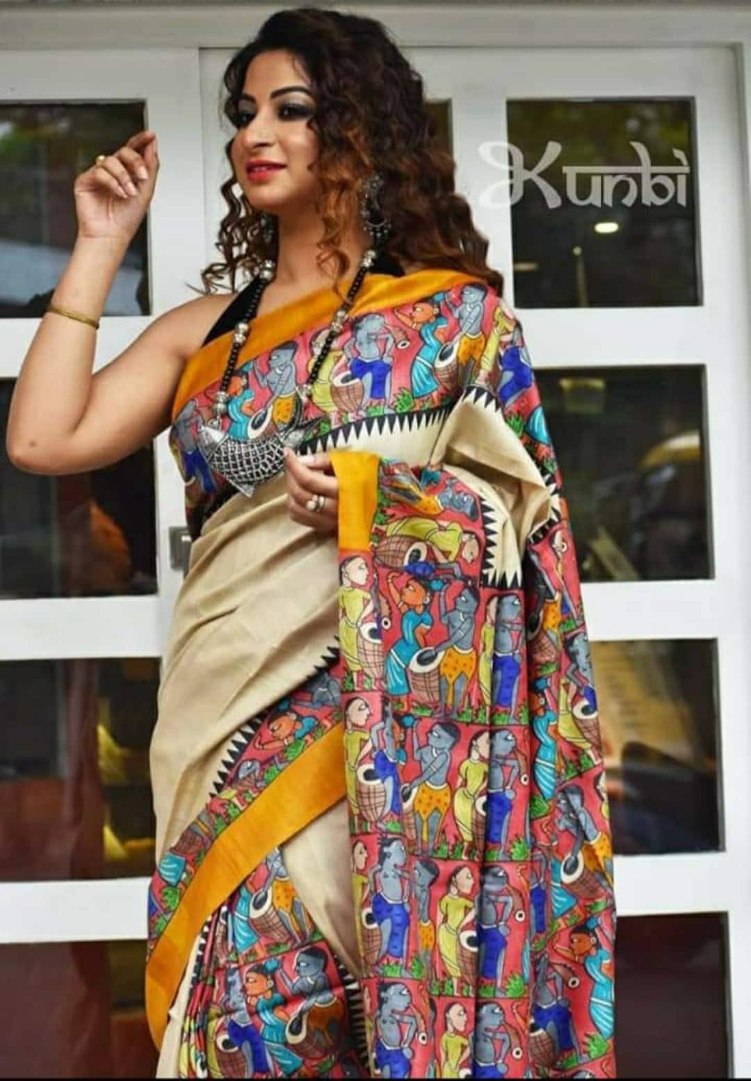 Hand Print Saree Beautiful Hand Print on Pure Bisnupuri 3ply - Etsy