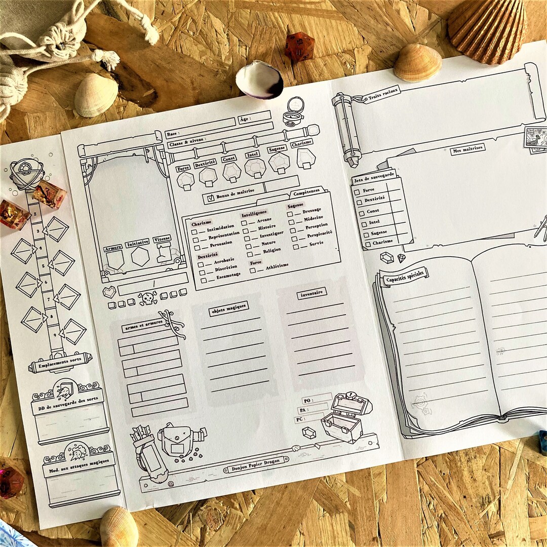 CHARACTER SHEET Tabletop RPGS - Etsy