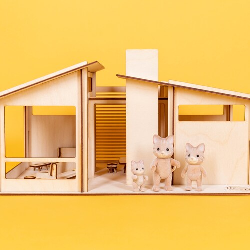 1:24 Miniature Tiny House Wooden Dollhouse Diy Kit | Etsy