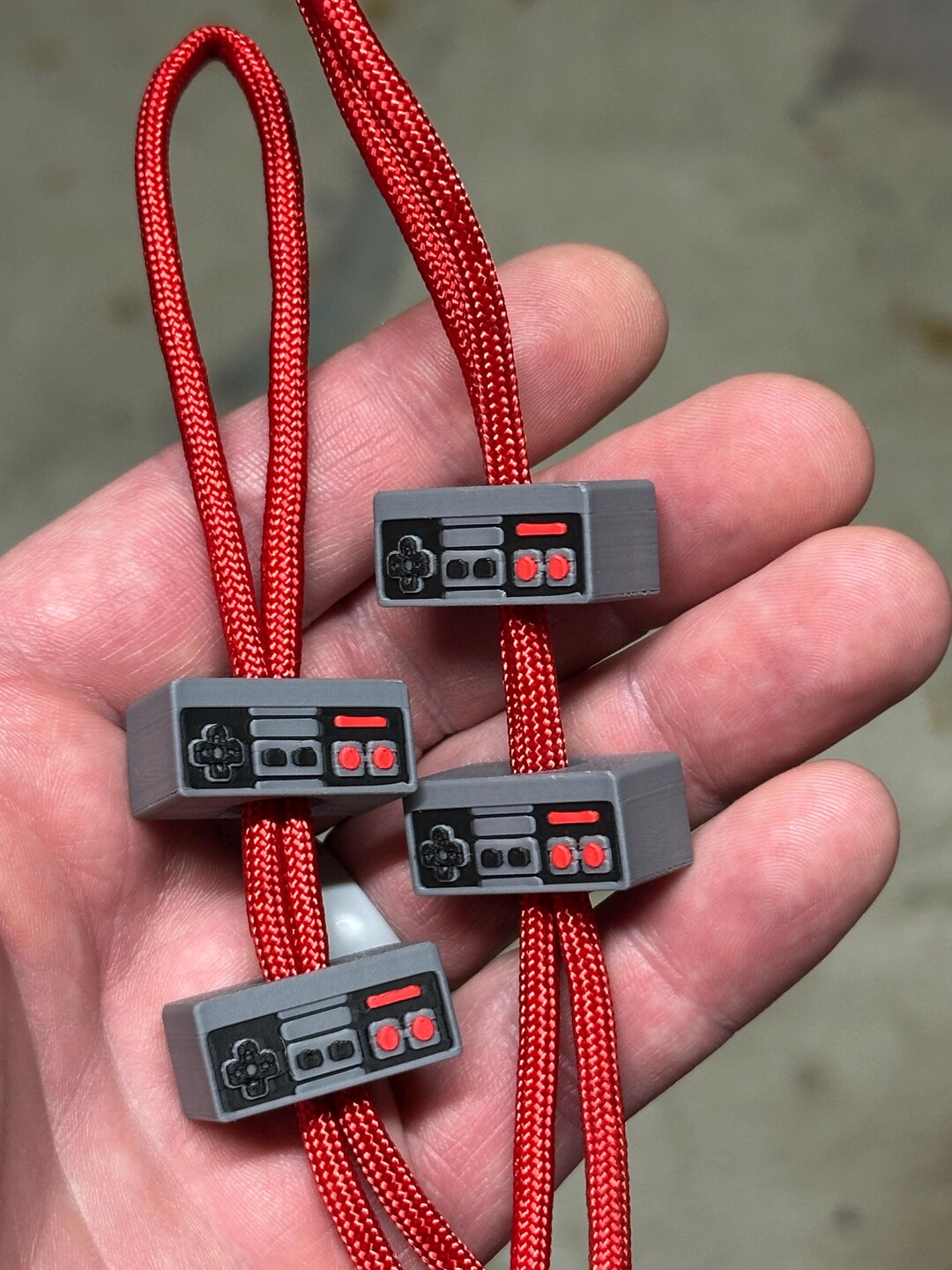 2 Pack - Retro Nintendo NES Controller Lanyard Bead / Hoodie String ...