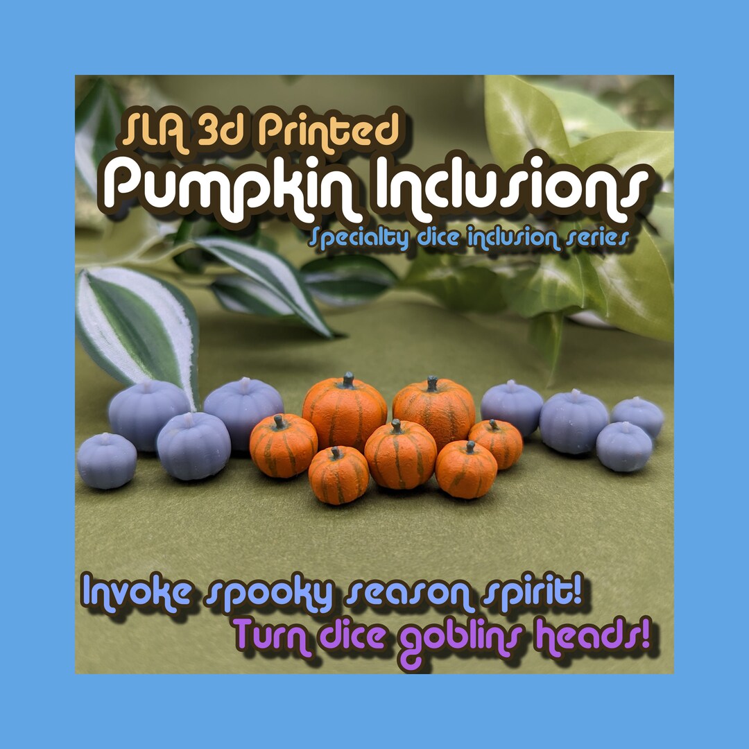 Paintable Pumpkin Dice Inclusions Sizes for Full Sets, D20s and Jumbos ...