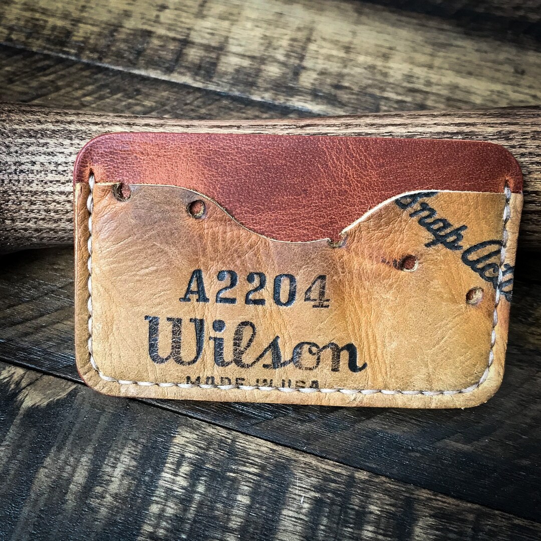 Baseball Glove Leather Wallet, Minimalist Leather Wallet, Horween ...