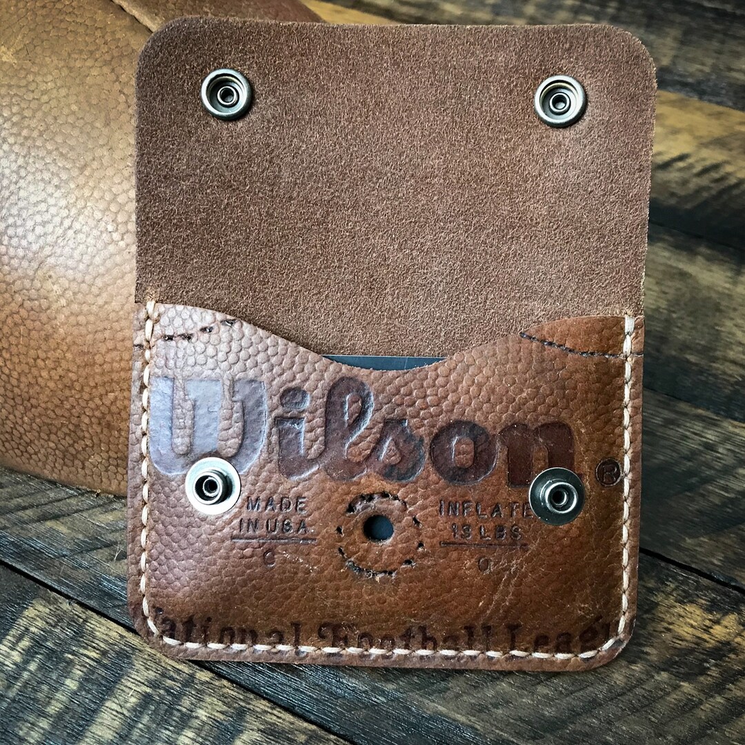 Repurposed Vintage Official Wilson Football Leather Snap Wallet ...
