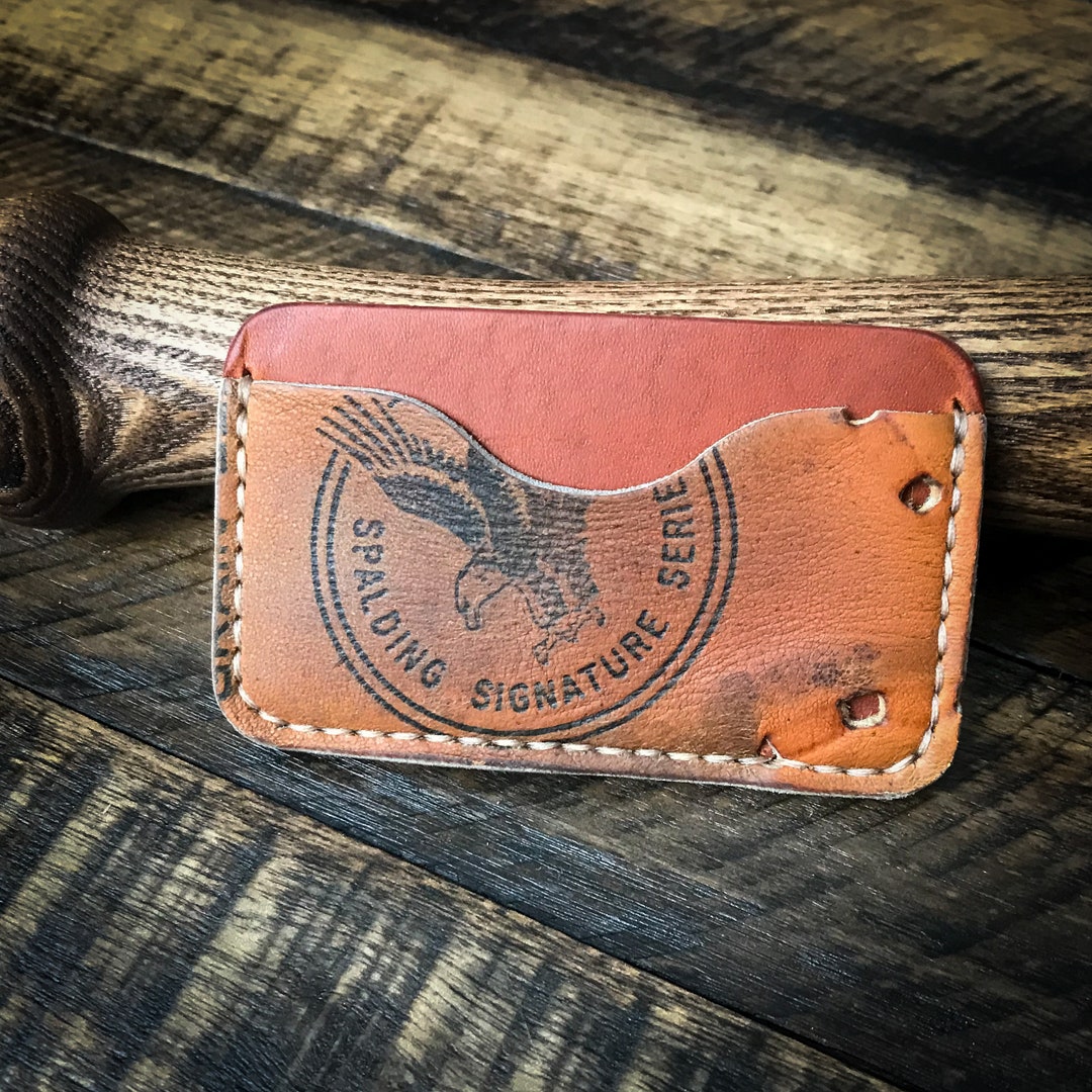 Repurposed Baseball Glove Leather Wallet, Minimalist Leather Wallet ...