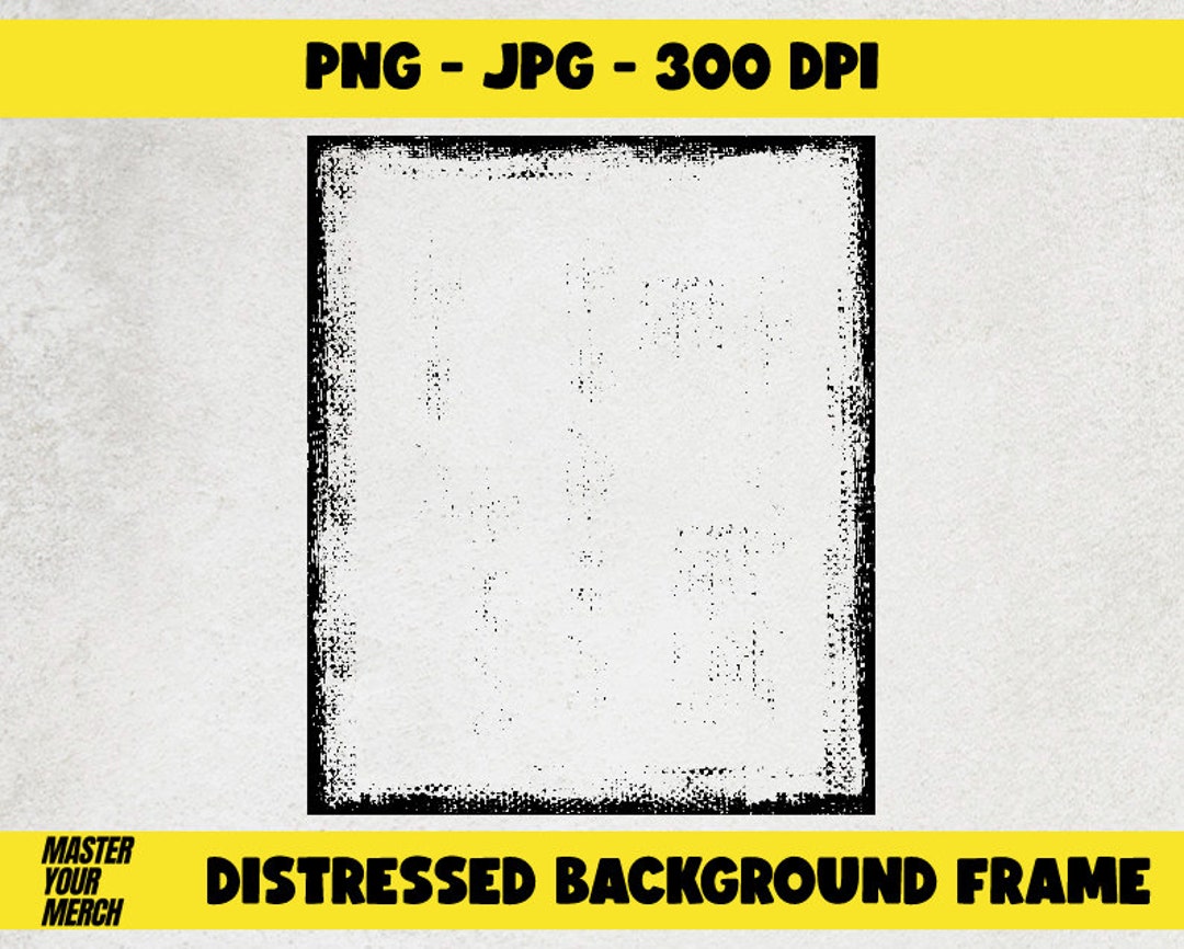 Distressed Texture Frame PNG JPG | Overlay Effect, Grunge Distressed ...