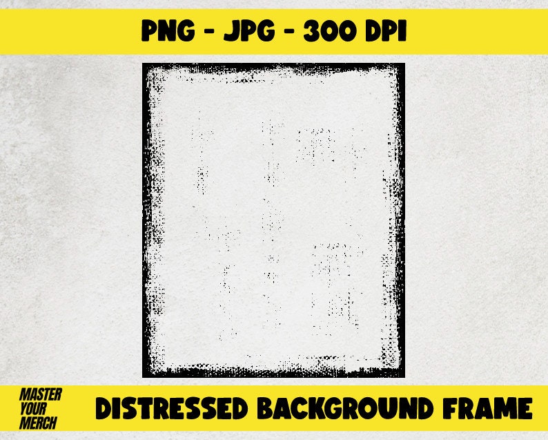 Distressed Texture Frame PNG JPG | Overlay Effect, Grunge Distressed ...