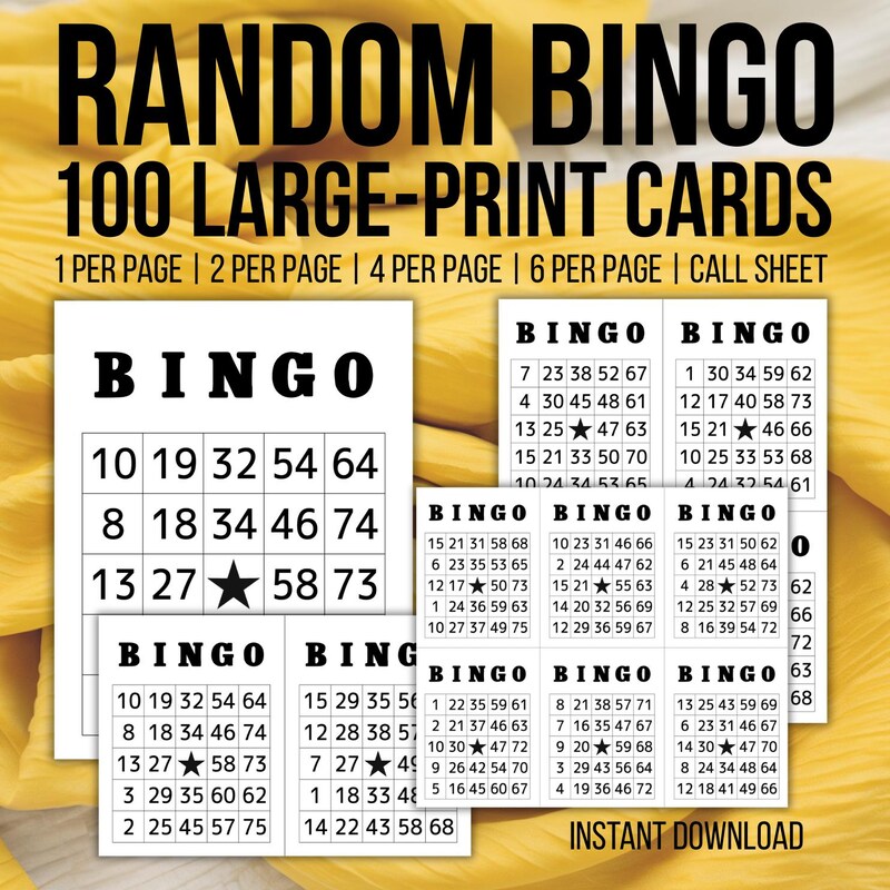 Bingo Set - Etsy