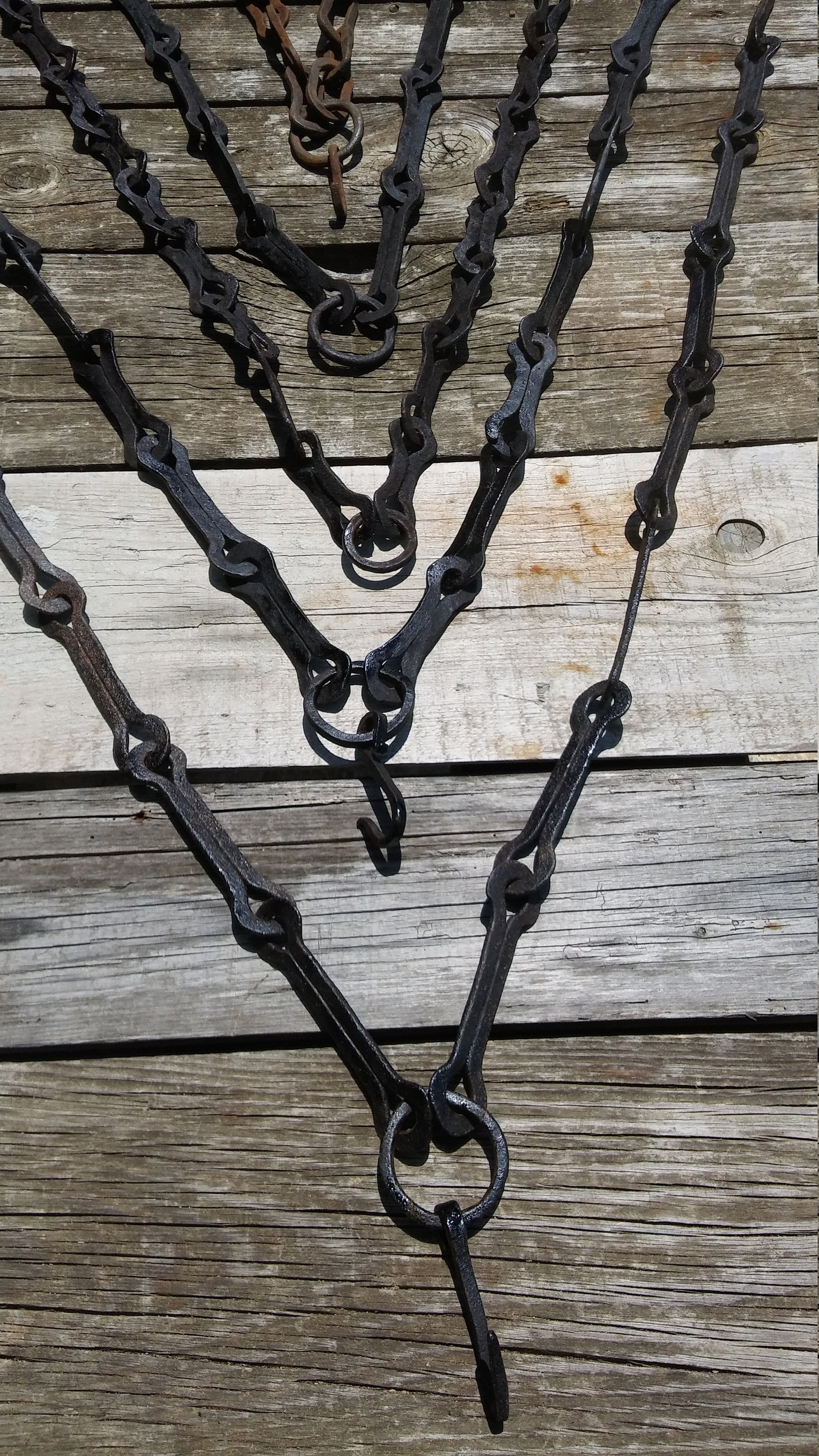 Antique hand forged chainswrought iron chainsRusty iron | Etsy