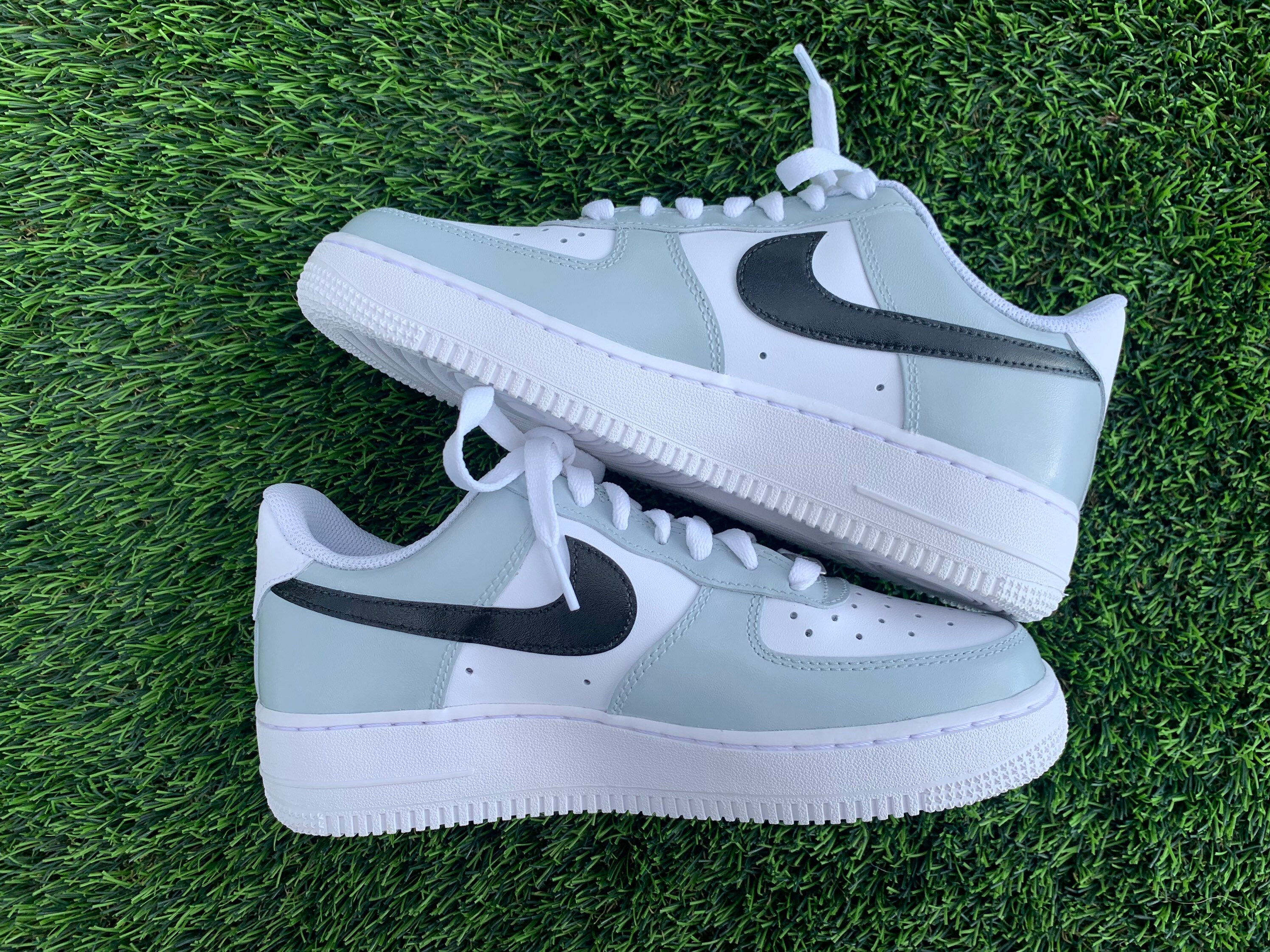 Grey and Black Custom Air Force 1s Many Sizes Available / - Etsy