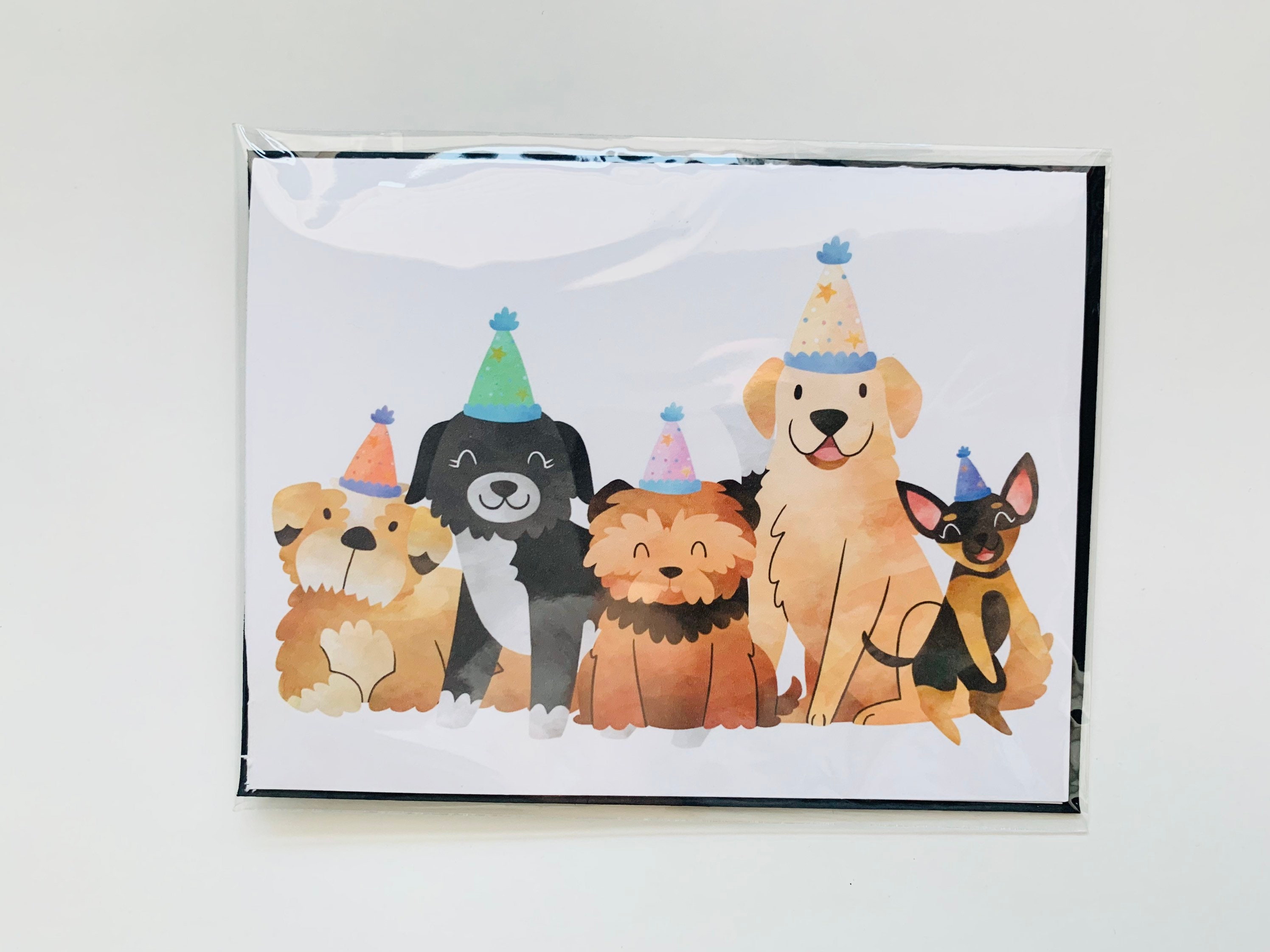 Watercolor Cute Dogs Birthday Card / Greeting Cards Cute Cards - Etsy