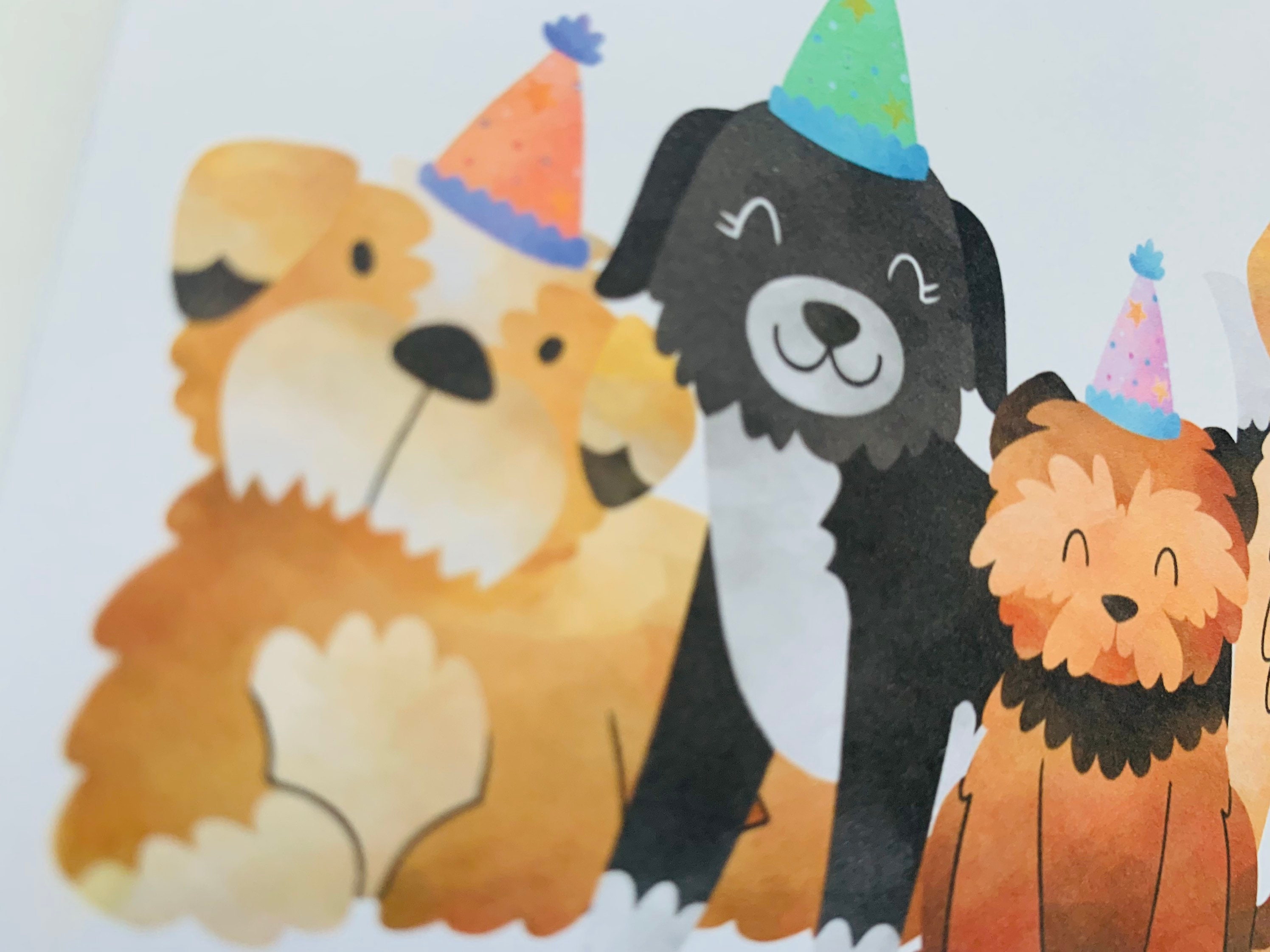 Watercolor Cute Dogs Birthday Card / Greeting Cards Cute Cards - Etsy